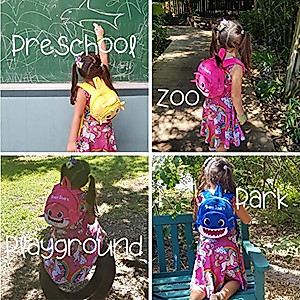 Q&M Novelties Baby Shark Toddler Mini Backpack Plush Toy (Yellow- Baby Shark)