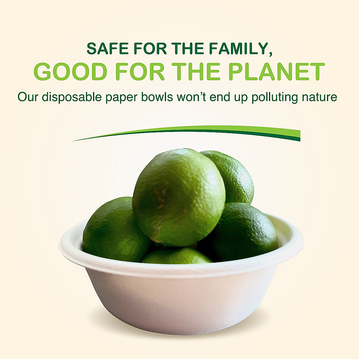 EcoFairy - 100-piece Compostable Bowls 16 oz - Disposable Bowls for Hot Soup - Biodegradable Bowls for Ice Cream, Salad, Cereals, Desserts & Snacks - Sugarcane Bagasse Microwave-safe Paper Bowls