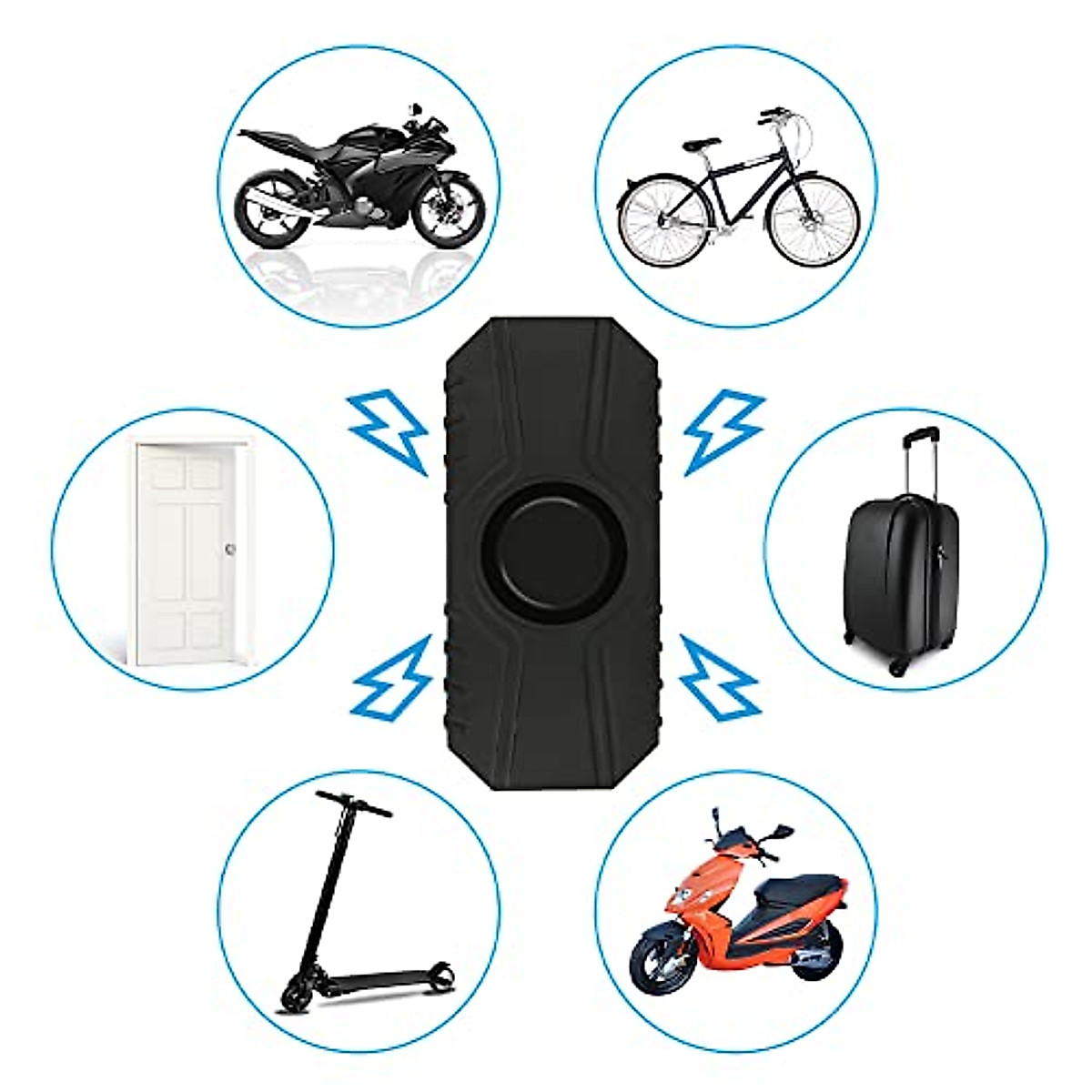 Wireless Bike Alarm with Remote,Bicycle Motorcycle Alarm,Vehicle Security Alarm System Security Vibration Motorcycle Bicycle/Door Burglar Alarm,110-115dB Loud(size:with 1pc Remote Controller)