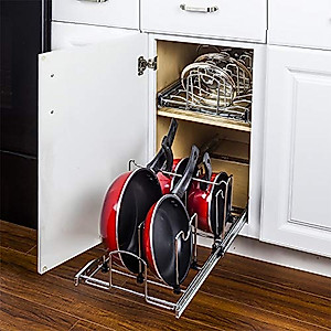Hardware Resources Pots and Pan Orgainzer for 15" Base Cabinet MPPO215-R by Cabinet Organizers