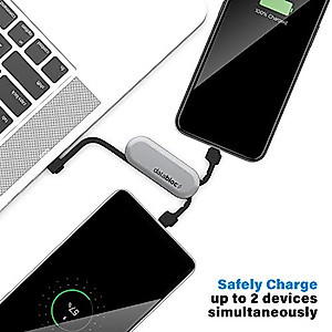 Eyebloc Databloc 3-in-1 Data Blocking Micro USB Multi Charging Cable - Type C, Dual Tip Compatibility - Hacker Safe, Data Protection - Silver