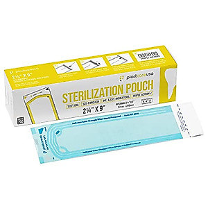 200 2.25 x 9 Sterilization Pouches, Sterilizer Autoclave Bags for Sterilizing Dental Medical Instruments and Cleaning Tools…
