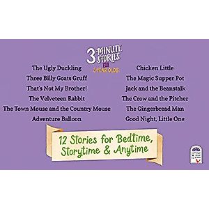 3-Minute Stories for 3-Year-Olds Read-Aloud Treasury, Ages 3-6