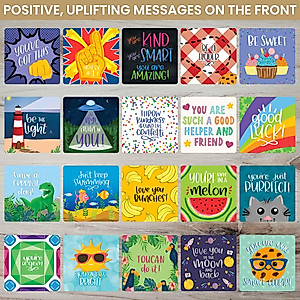 bloom daily planners Student Empowerment Card Deck - Cute Sentimental Quote Cards for Teachers to Give Kids - Set of Thirty 3" x 3" Cards - Assorted Designs