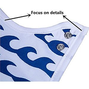 Gelisite 7 Pack Baby Cotton Absorbent Bibs for Drooling Teething