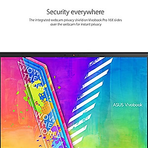 ASUS VivoBook Pro 16X Laptop, 16" WQUXGA 16:10 Display, Intel Core i7-12650H CPU, NVIDIA GeForce RTX 3050 Ti, 32GB RAM, 1TB SSD, Windows 11 Home, DialPad, Earl Grey, N7600ZE-EB77