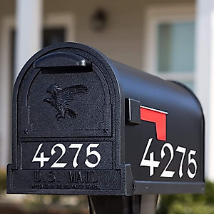 Reflective White 3 Sets Mailbox Numbers Sticker Decal Die Cut Bold King Style 3" Self Adhesive Premium Vinyl Numbers for Mailbox, Signs, Window, Door, Cars, Trucks, Home, Business, Address Number