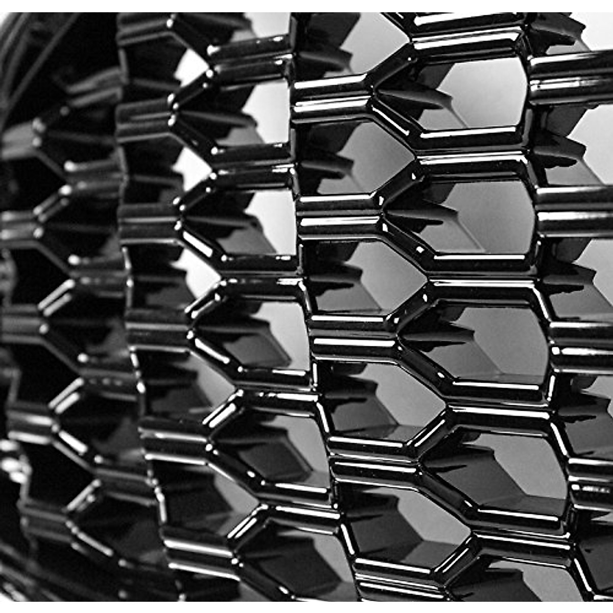 ZMAUTOPARTS Honeycomb Mesh Style Upper Hood Grille Grill Gloss Black For 2013-2016 Ford Fusion