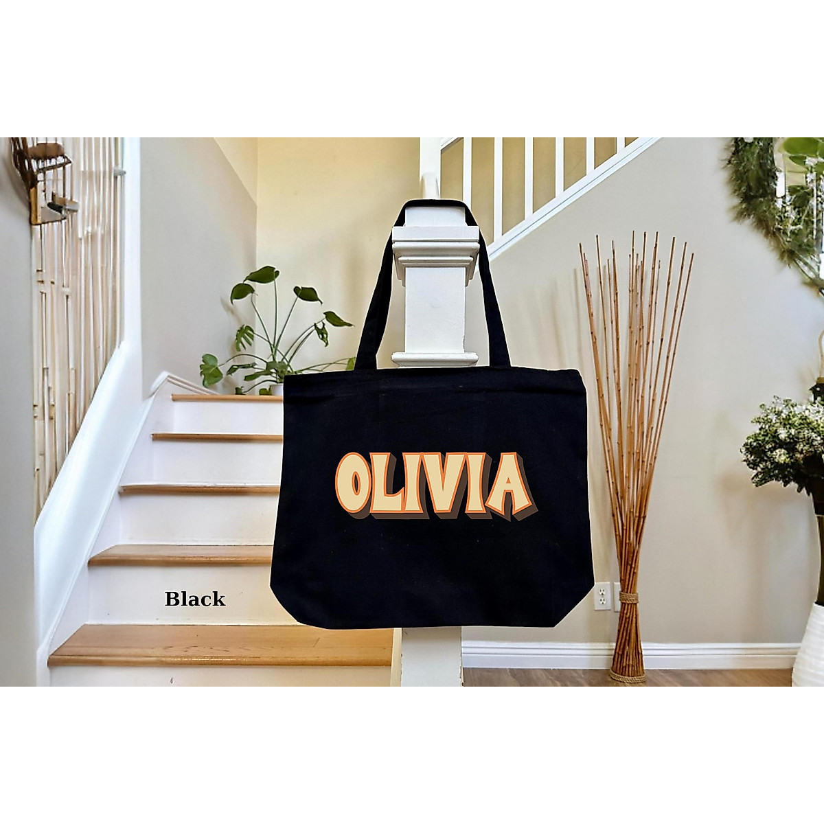 Personalized Tote Bag With Zipper, Bachelorette Gift, Wedding Gift, Tote Bag With Zipper, Custom Tote Bag, Customized Gift Bag