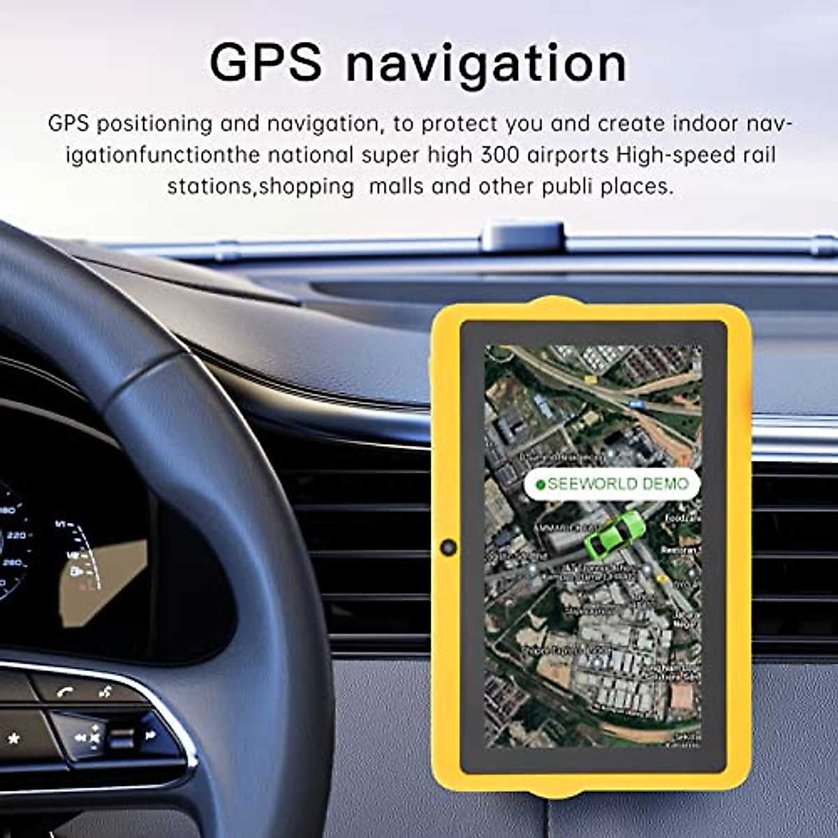 Cyllde Kids Tablet, Low Blue Light Technology LED Screen and IPS HD Display, 5gwifi Dual Band 5000 mAh Battery Built in Popular Apps, Suitable for Animations, e Books(Yellow)