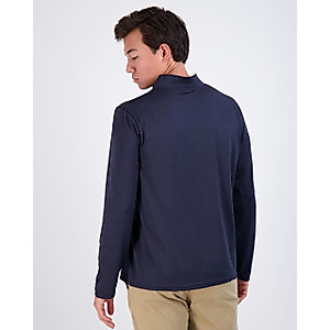 Real Essentials Mens Quarter 1/4 Zip Pullover Men Sweatshirt Long Sleeve Shirts 1/2 Athletic Fishing Dry Fit Shirt Gym Running Compression Golf Half Top Workout Sweatshirts, Set 2, XXL, Pack of 3