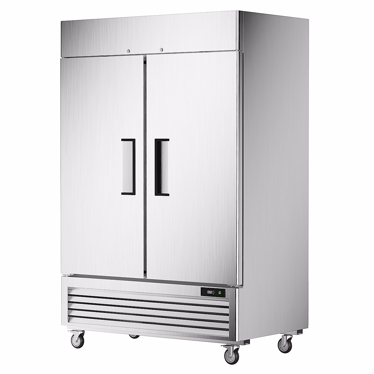 Coolski 54'' W Commercial Refrigerator, Stainless Steel Reach-in Refrigerator with 49 Cu.Ft Capacity/8 Shelves/LED Lighting/33℉~41℉/ETL Approved