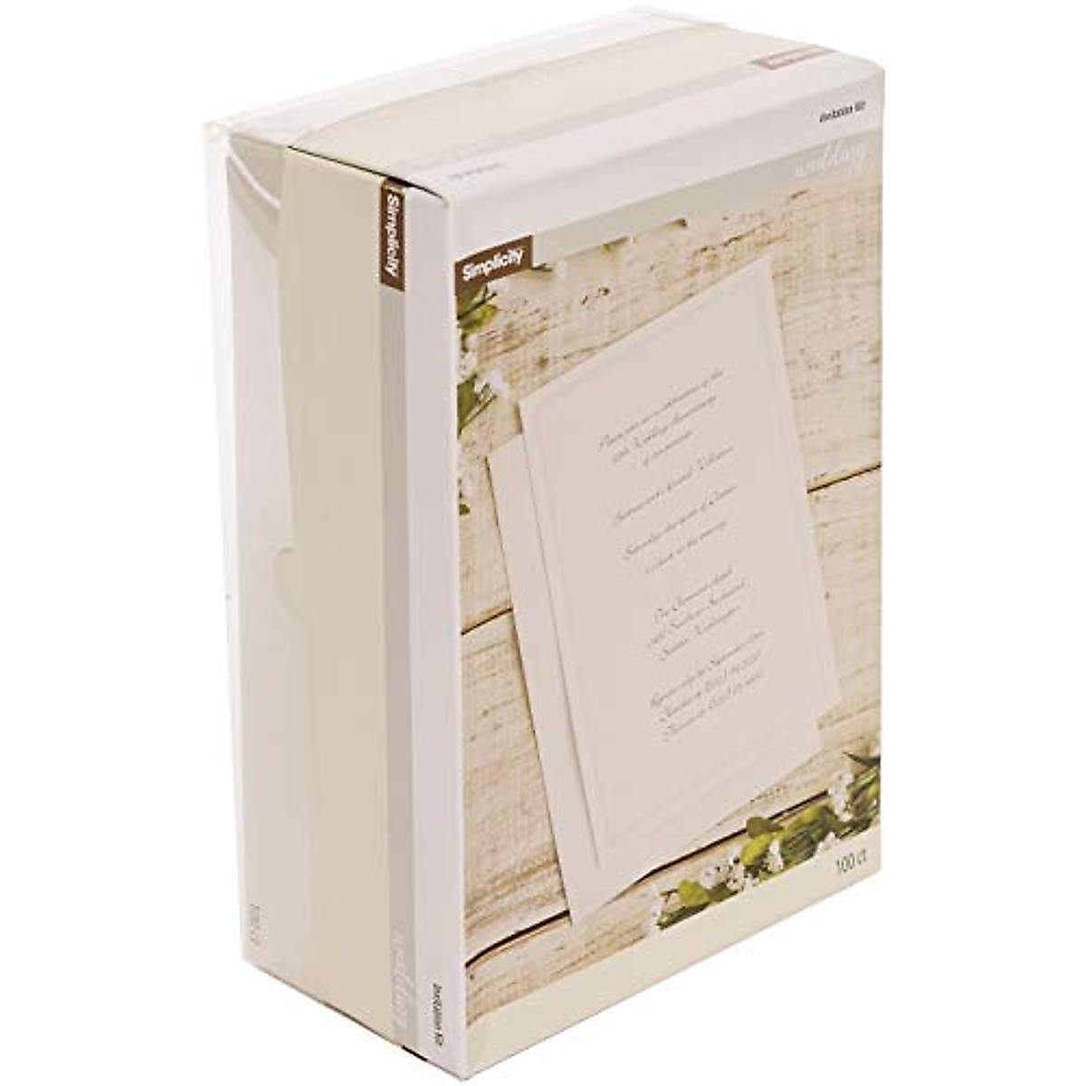 Simplicity Ivory White Wedding Invitation Kit with Envelopes, Makes 100 Invitations, 5.5" W x 8.5" L