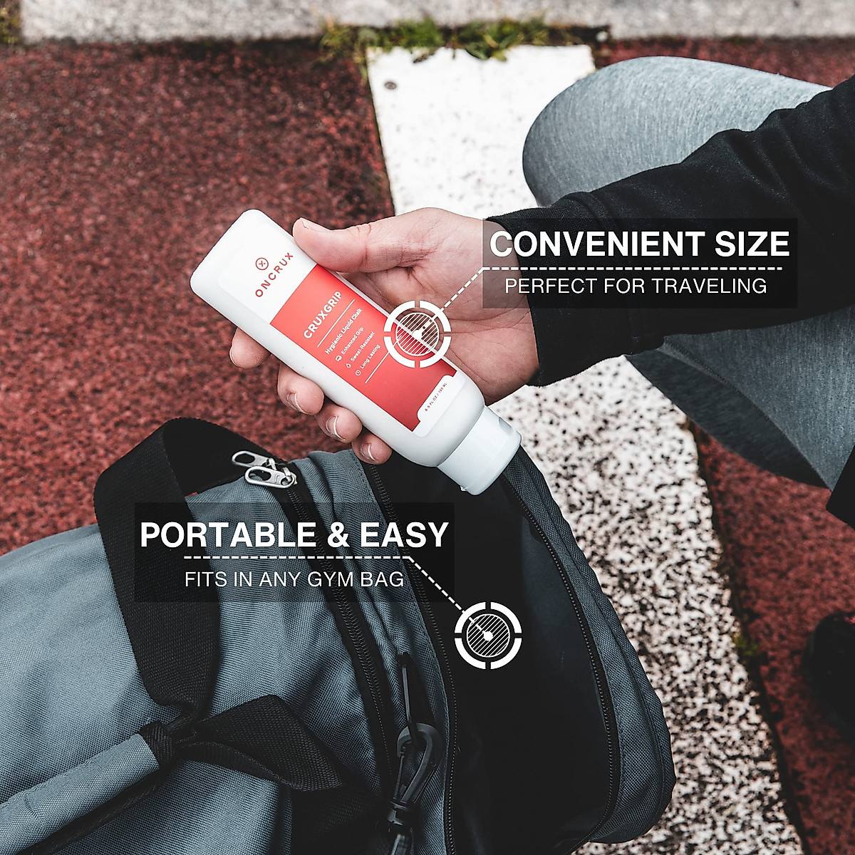 ONCRUX Liquid Gym Chalk - Liquid Hand Chalk for Weightlifting - Mess Free Lifting Chalk Liquid - Long Lasting Liquid Grip Chalk for Climbing - Liquid Chalk Gym Chalk for Gymnastics, CrossFit 6.5 fl oz