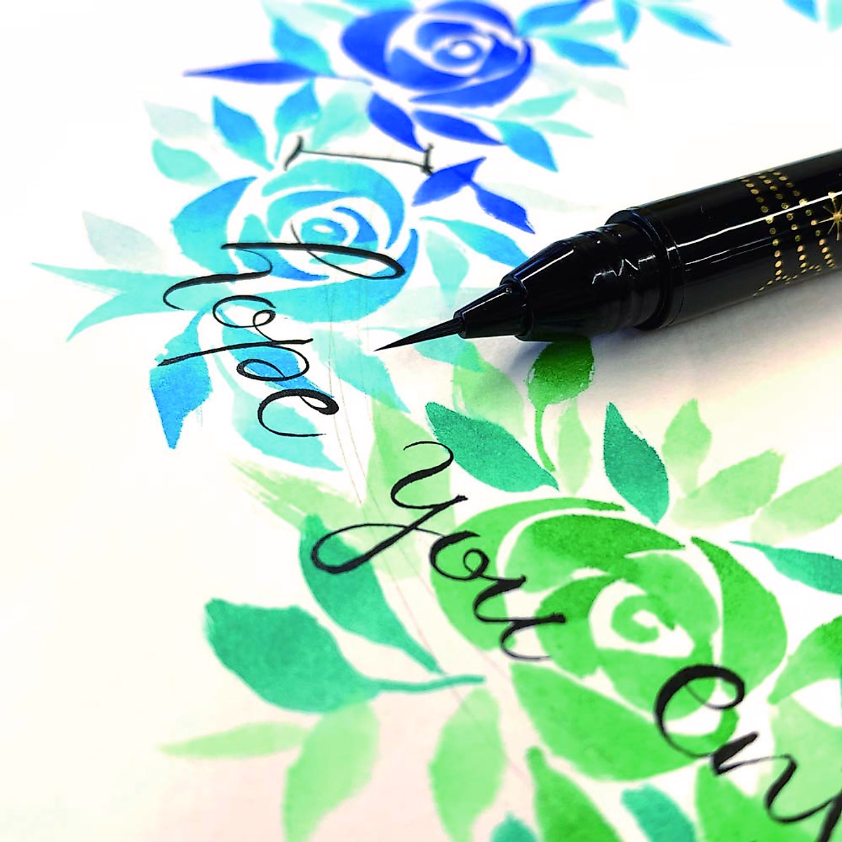 Kuretake ai Liner, Ultra fine Brush Pen, Black, AP-Certified, Perfect for Delicate Expressions in Illustration, Hand Lettering, Made in Japan