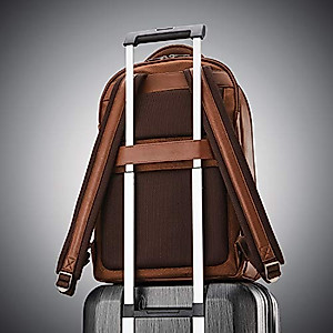 Samsonite Classic Leather Backpack, Cognac, One Size
