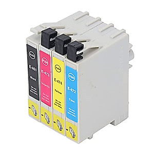 Fafeicy 4PCS Ink Cartridge Replacement, Cartridge Combo Pack Printer Accessories for Printer (T0561/T0562/T0563/T0564)