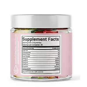 Hidden Strength Hemp Gummies for Her 30000mg - Premium Women's Hemp Gummy Bear Candy Supplements for Sleep Support, Relaxation- All Natural Hemp, Gluten Free, Organic