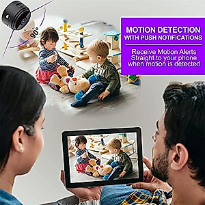 Homezo Mini WiFi Security Camera, Spy Camera Hidden Camera WiFi with Audio, Wireless Mini Covert Security Camera for Home and Office, Small Nanny Camera Indoor with Remote View (Black)
