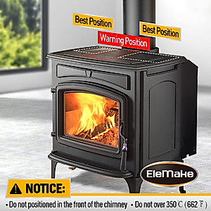 Kitvance Wood Stove Fan Heat Powered, 5 Blade Fireplace Fan, Heat Powered Stove Fan with Aviation Grade Aluminium for Wood/Log Burner/Fireplace, Wood Burning Stove Fan for Saving Fuel