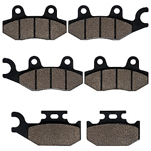 LOCOPOW Brake Pads Rhino 660 700 Front and Rear Compatible with Yamaha Rhino 660 YXR660 4x4 2004-2007 / Raptor 700 700R YFM700 2006-2012 / Rhino 450 YXR450 4x4 2006-2009