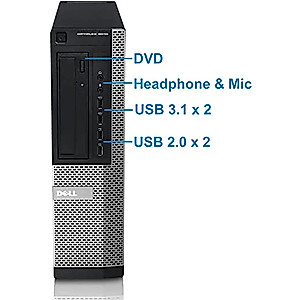 Dell Optiplex 9010 SFF Desktop Computer - Intel i7-3770 Upto 3.9GHz, AMD Radeon 1GB Graphics, 32GB RAM, 1TB SSD, DisplayPort, HDMI, DVI, DVD, Wi-Fi, Bluetooth, TDL - Windows 10 Pro (RENEWED)