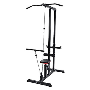 Debonla Body LAT Pull Down Machine Low Bar Cable Fitness Training Weigh Home Gym Sports Black Max 395lb