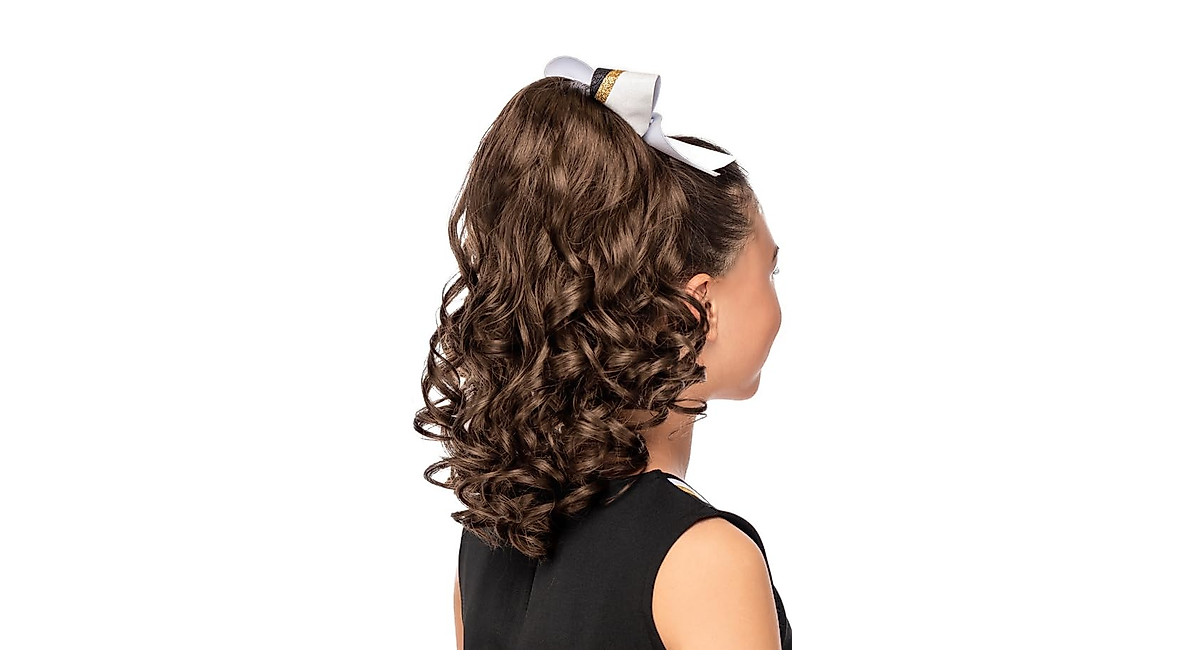 Girly Curls Curly Cheerleader Hairpiece - 16" Natural Look for Cheer ...