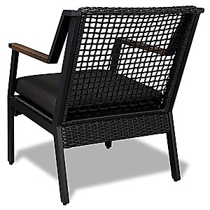 Real Flame Calvin Outdoor Chair Set of 2 - Powdered Aluminum Frame with Resin Wicker Weave