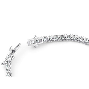 7ct Diamond Tennis Bracelet 14K White Gold Women's 7" Round Cut