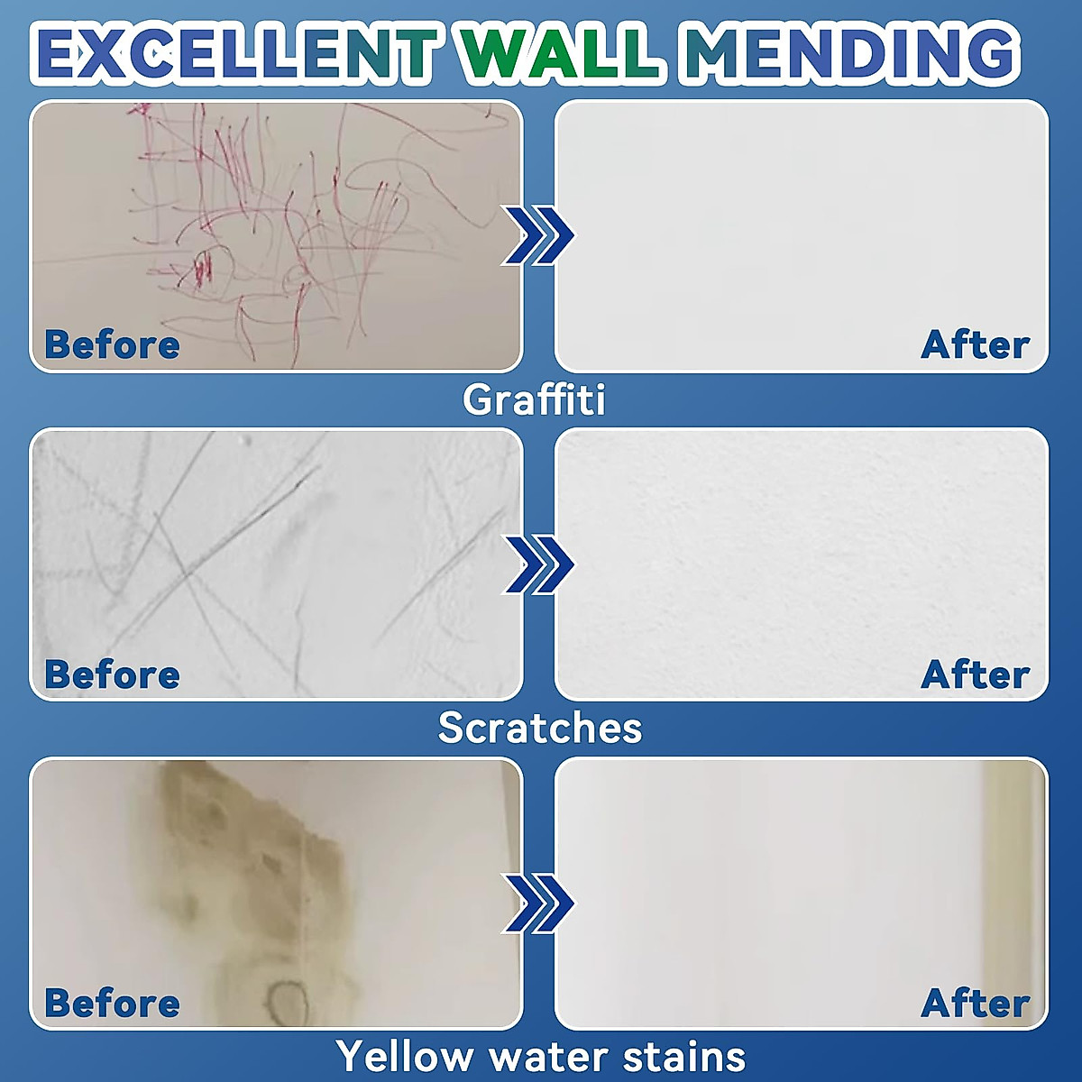 White Paint for Wall, Portable Integrated Paint Roller, Easy to Apply Small Drywall Repair Kit, Fast-Drying White Paint, Water-Based Wall Paint Touch Up (XGS-1Pack)