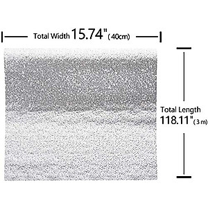 N&A Kitchen PVC Self-Adhesive Wallpaper, Oil-Proof Foil Wall Sticker, Stove Countertop Waterproof High Temperature Resistant Stickers, Cabinet Aluminum Drawer Sticker（15.74×118.11inches）