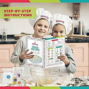 Baketivity Vanilla Cake Pops Making Kit for Kids - DIY Baking Set with Pre-Measured Ingredients - Party Supply Kit for Children Ages 6 and Up - Best Gift Idea for Boys and Girls