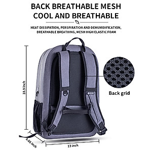 Rokia R Smil Laptop Backpacks for Outdoor Travel Business Backpacks Weatherproof Fit 14-inch Laptop | Dark Purple