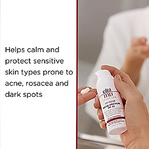 EltaMD UV Clear SPF 46 Face Sunscreen, Broad Spectrum Sunscreen for Sensitive Skin and Acne-Prone Skin, Oil-Free Mineral-Based Sunscreen Lotion with Zinc Oxide, Dermatologist Recommended, 1.7 oz Pump