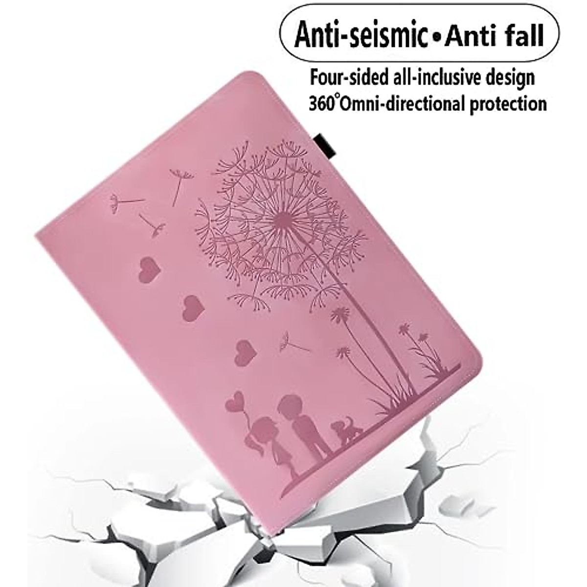 Case for iPad Mini 5 (5th Generation 7.9" 2019), Cover for iPad Mini 4,4th Generation 7.9" 2015, PU Leather Cover with Auto Sleep Wake for iPad Mini 1/Mini 2/Mini 3, Pink