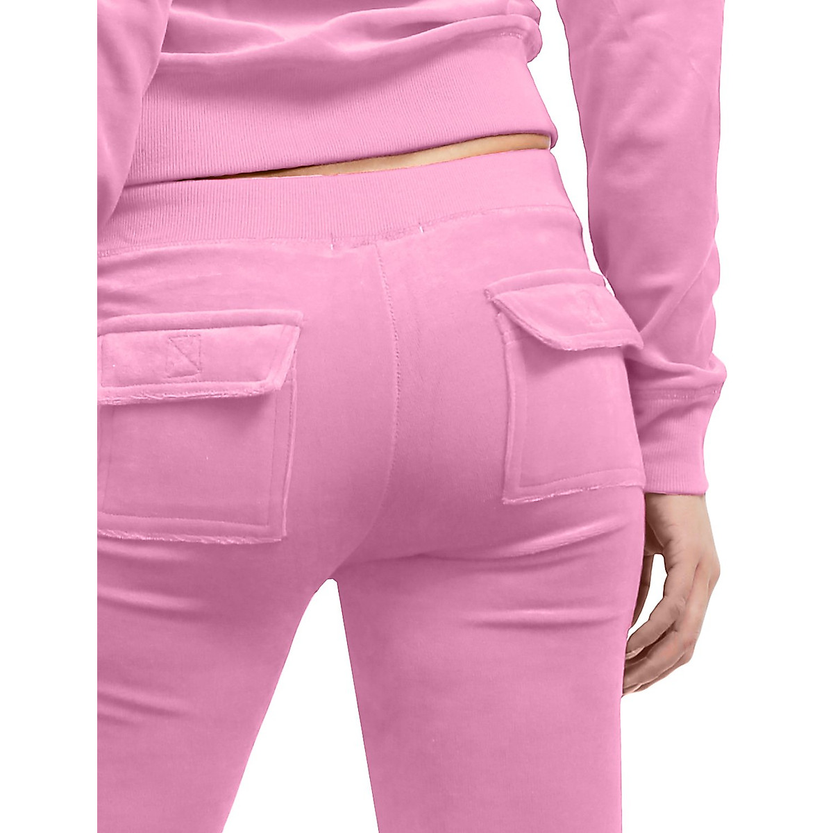 NE PEOPLE Women’s Tracksuit Set – 2 Piece Slim Fit Velour Velvet Casual Zip Up Hoodie Jacket Sweatsuit and Sweatpants NEWTS03 Dustypink S