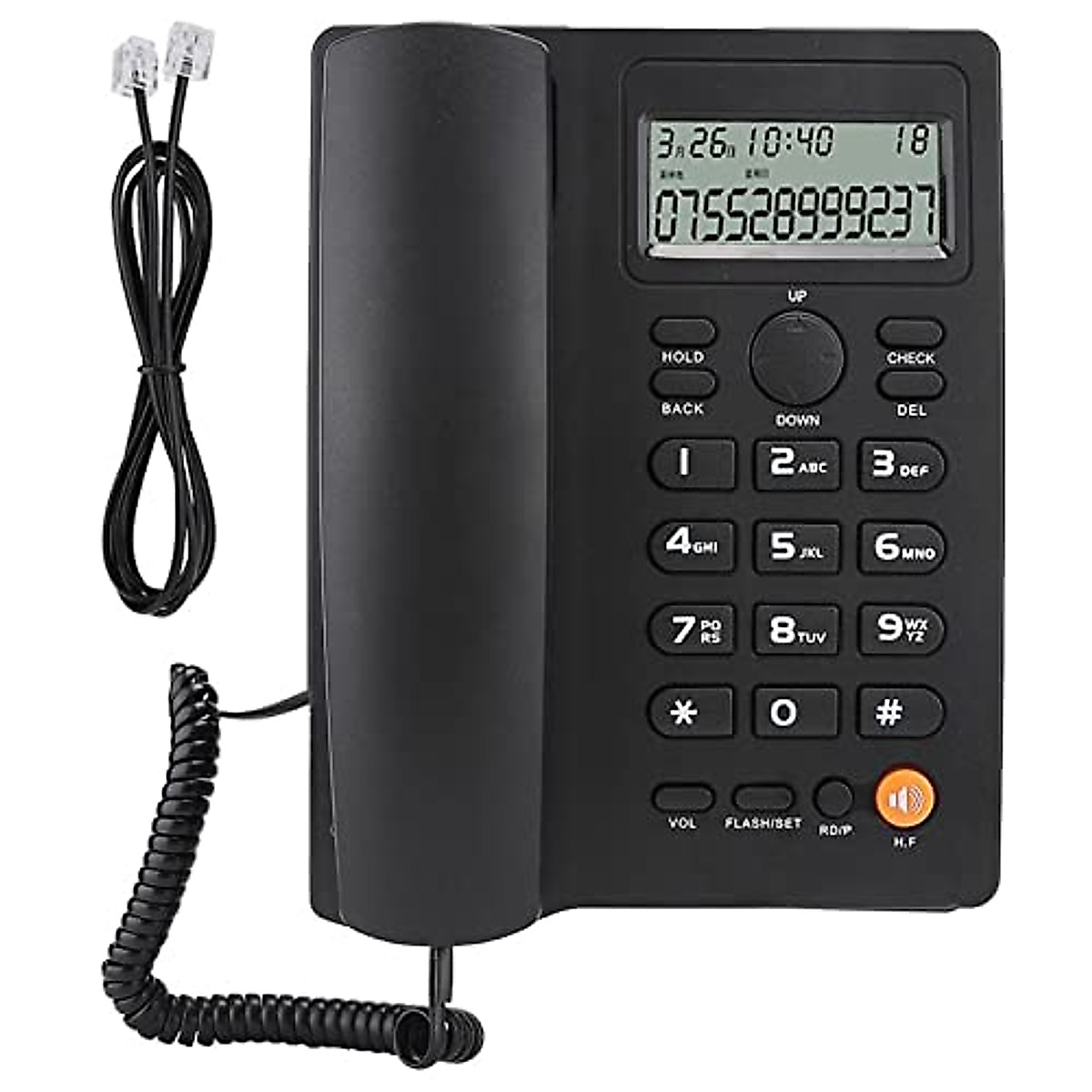 Corded Landline Phone w/ Big Buttons, Caller ID | Easy Use