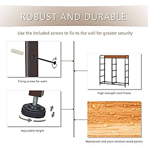 Graficial Dresser Storage Furniture Organizer - Large Standing Unit for Bedroom, Office.Living Room and Closet - 8 Removable Fabric Drawers - Multi-Color/Espresso Brown.