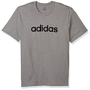 adidas Linear Graphic Tee, Medium Grey Heather/Medium Grey Heather, XX-Large
