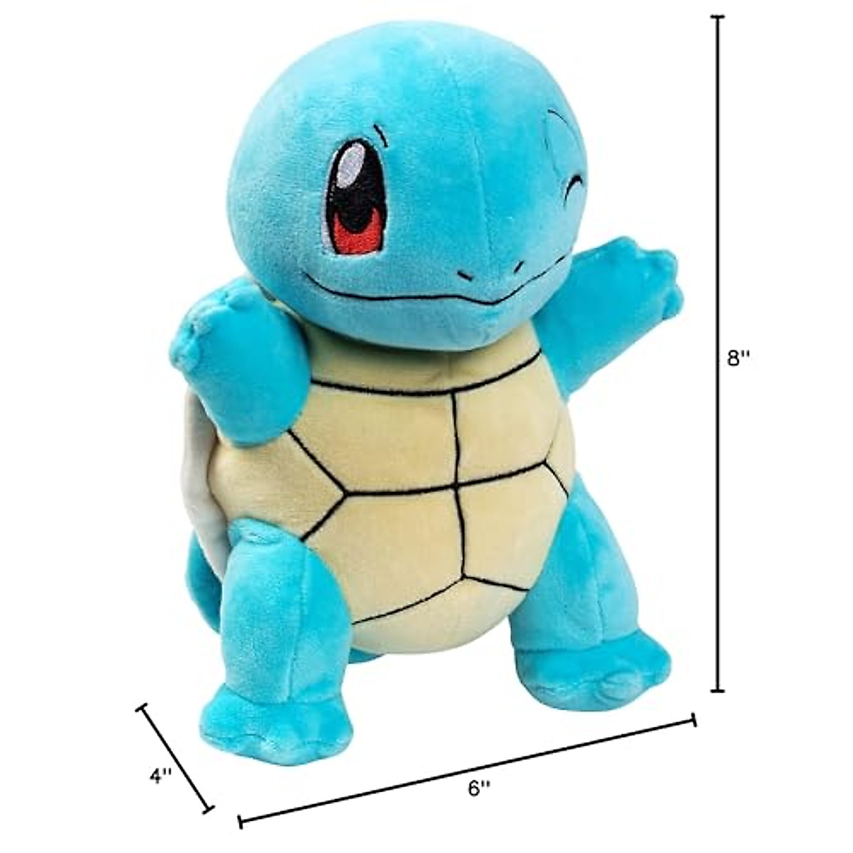Pokémon 8" Squirtle Plush - Officially Licensed - Quality & Soft Stuffed Animal Toy - Generation One - Great Gift for Kids, Boys, Girls & Fans of Pokemon