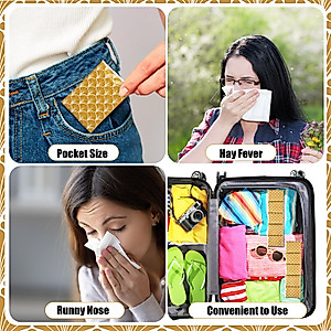 Therwen 100 Pack Pocket Tissues Travel Packs Bulk 1000 Sheet Mini Tissues Bulk 3 Ply Small Travel Size Paper Individual Pocket Size