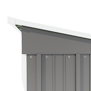VOTSMOKK 5 x 3 FT Outdoor Storage shed, Metal Tool Shed Storage House with Lockable Door, Small Shed Outside Storage Waterproof Shed for Backyard, Garden and Patio, Grey