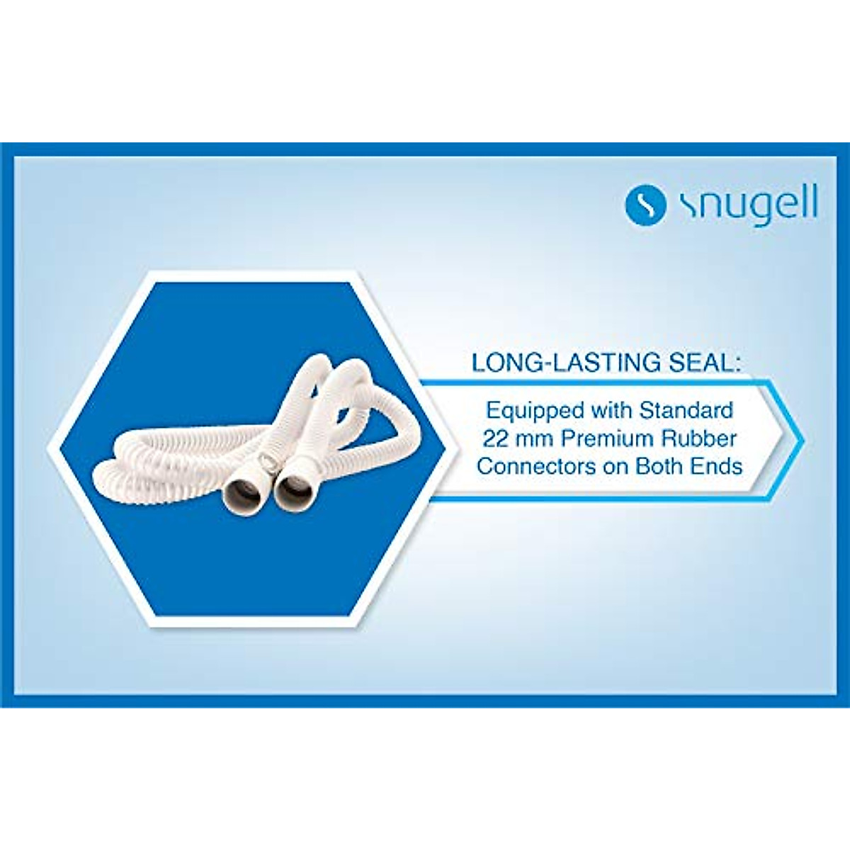 Slim CPAP Tubing by Snugell™ | 6-Foot Universal Premium Slim CPAP Tube | Compatible with all major CPAP Machines