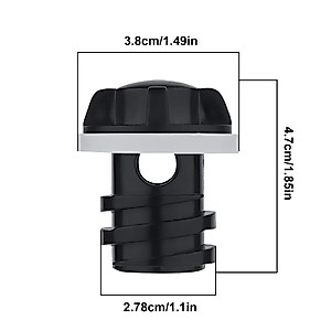 LUTER 2pcs Cooler Drain Plug, Replacement Plug Accessory Compatible with Yeti's Line of Roadie, Tundra and Tank Coolers Fit for ORCA (Black)