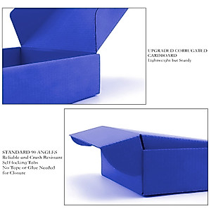 Cardboard Boxes Shipping Boxes,15 Pack Recyclable Corrugated Cardboard Box Small Mailing Storage Gift Boxes for Shipping, Mailing, Gifts Packaging, 6x6x2" (Dark Blue)