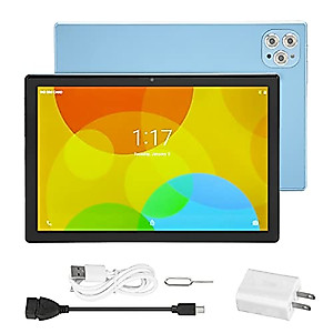 Qinlorgo 10.1 Inch Tablet, Portable Tablet 6G RAM 128G ROM 5G WiFi 100-240V Octa Core Processor for Travel for Home (US Plug)
