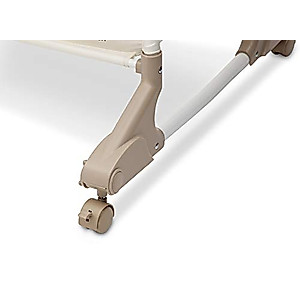 Delta Children Rocking Bedside Bassinet - Portable Crib with Lights Sounds and Vibrations, Play Time Jungle