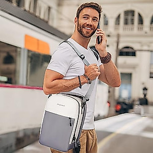 Carrying Case for Steam Deck Console & Accessories, Storage Bag for Asus Rog Ally & Switch，Crossbody Protective Travel Bag Double-layer Backpack with Multi-Pockets For AC Adapter, Docking Station