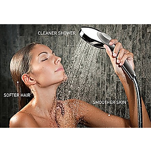Culligan S-H200-C Hand-Held Showerhead with Magnetic Base and Filter, 10,000 Gallon, Brushed Chrome